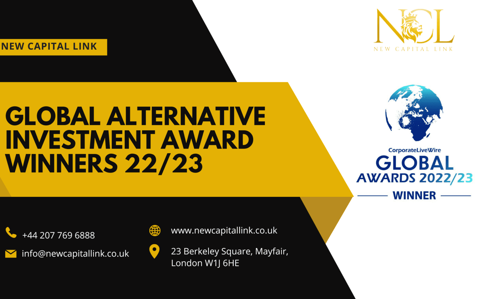 New Capital Link: Winners of Alternative Investment Firm 22/23